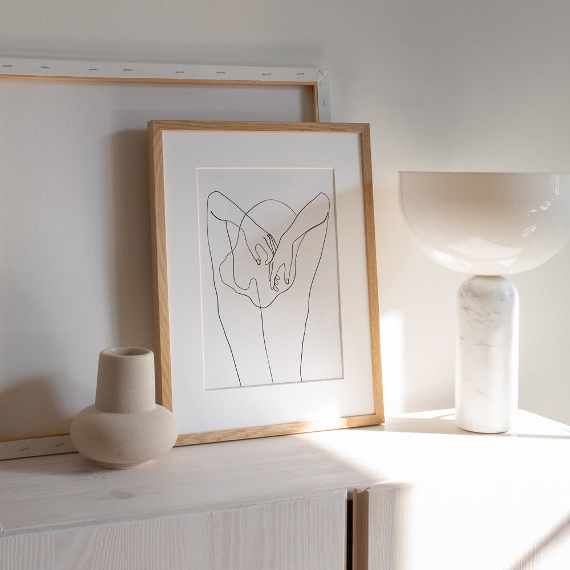 Abstract Female Body Line Drawing Woman Hands Art Female - Etsy