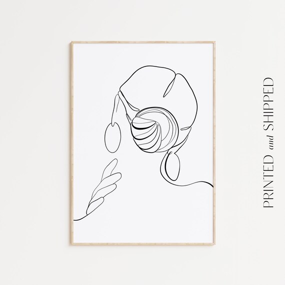 Woman Back Line Drawing Poster Female Line Art One Line Art | Etsy