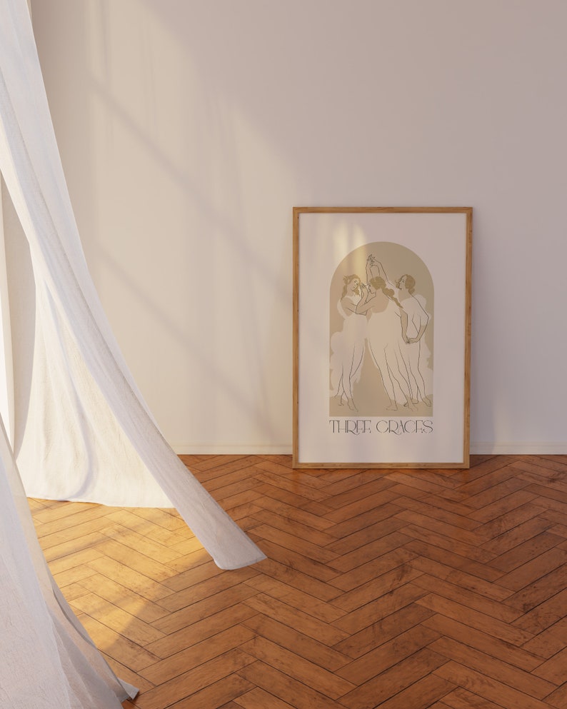 Three Graces Printable Wall Art Detail From the Painting - Etsy