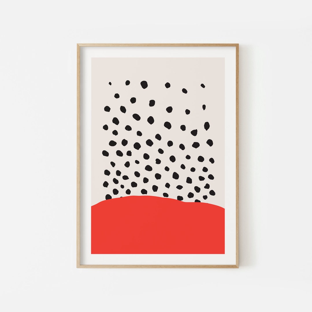 Abstract Art PRINTABLE, Polka Dots Print, Abstract Poster, Minimalist ...