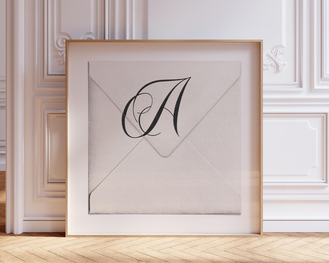 A Letter Print, Printable Letter, Alphabet Print, Initials Print ...