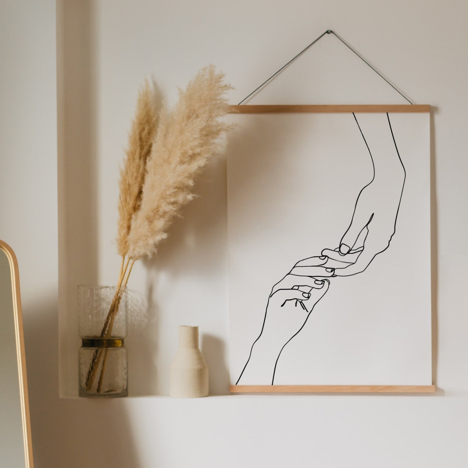 Woman Hands Print Printable Hands Line Art Abstract Hands | Etsy