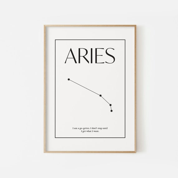Aries Zodiac Sign Printable Poster Astrology Poster Aries | Etsy
