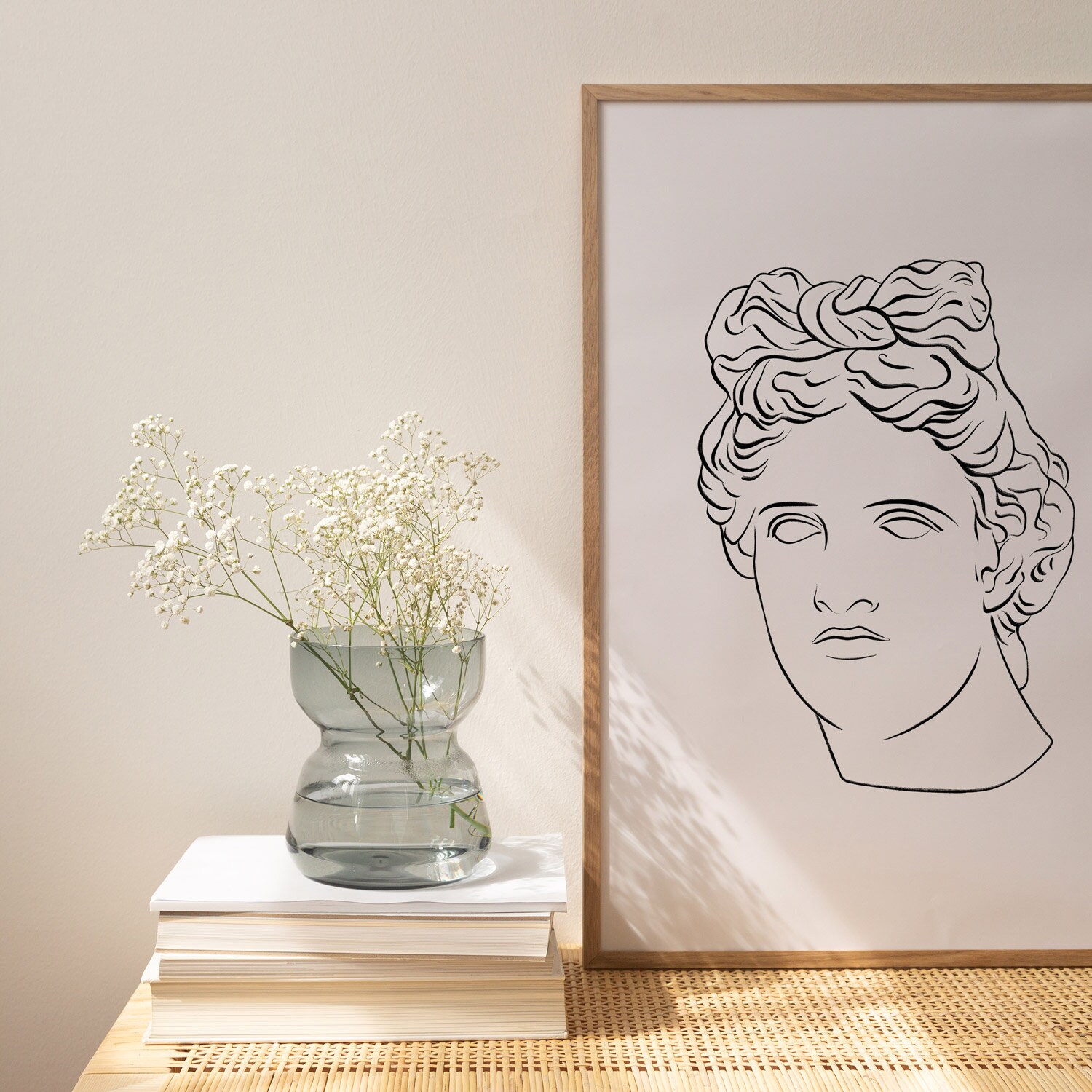 Apollo statue line art Printable sculpture art Apollo art | Etsy