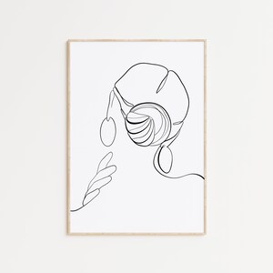 Woman Back Drawing, Female Line Art, One Line Art, Printable Wall Art ...