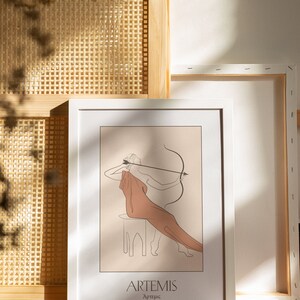 Greek Goddess Artemis Printable Wall Art, Greek Mythology Art, Artemis ...