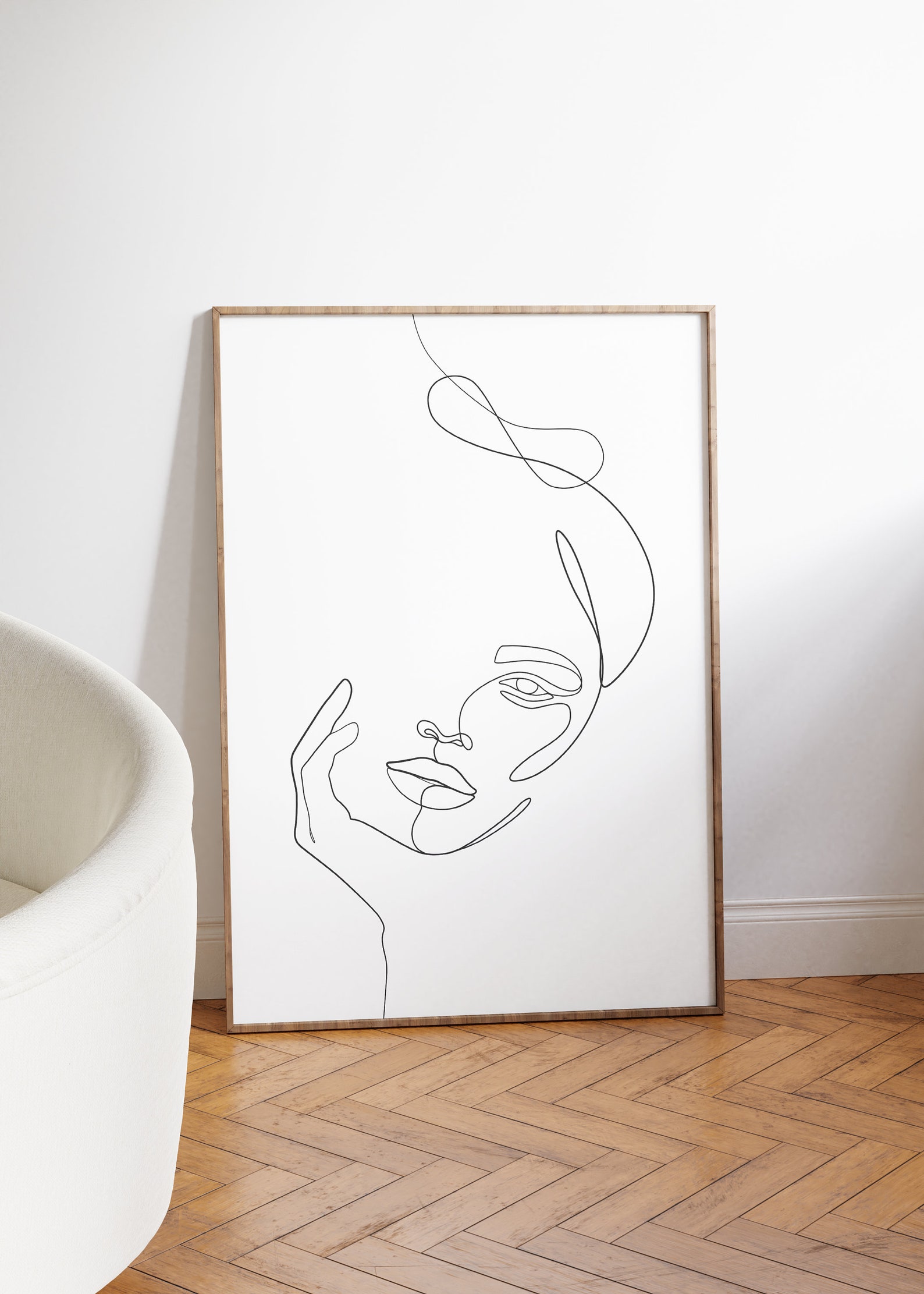 Single Line Art Woman Face Line Drawing Abstract Face Art - Etsy