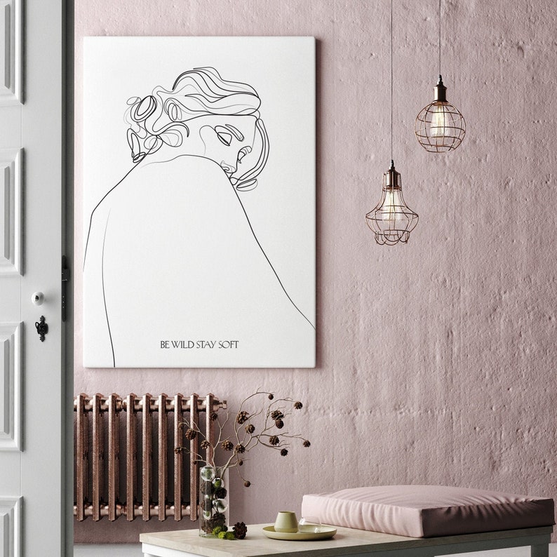 Abstract Woman Line Drawing Printable Woman Line Art Lady - Etsy