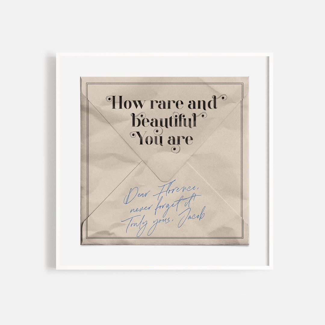 Custom Text Print on Vintage Envelope Custom Quote Print - Etsy