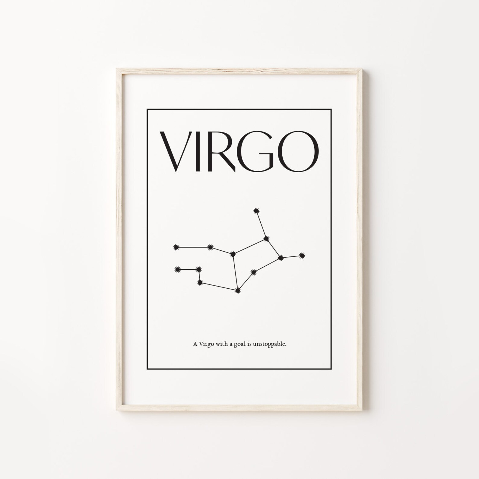 Buy Virgo Zodiac Sign Printable Wall Art Virgo Astrology Poster Online ...