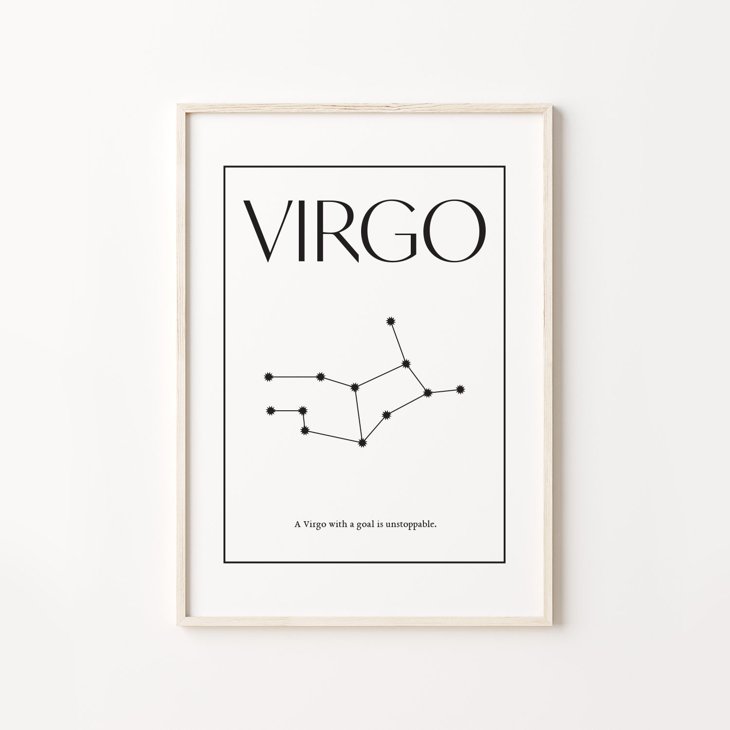 Buy Virgo Zodiac Sign Printable Wall Art Virgo Astrology Poster Online ...