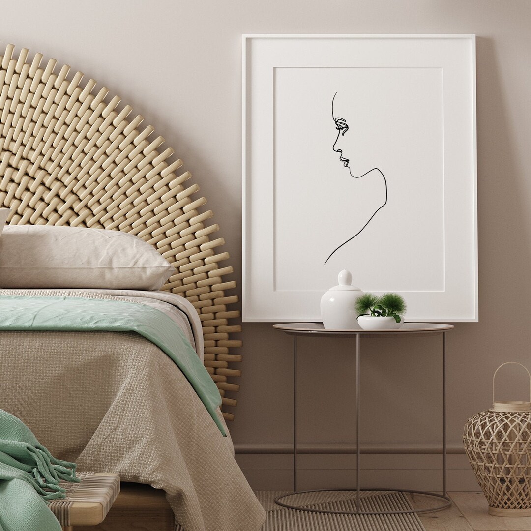 Minimalist Woman PRINTABLE, Woman Face Print, Sketch Art, Line Drawing ...