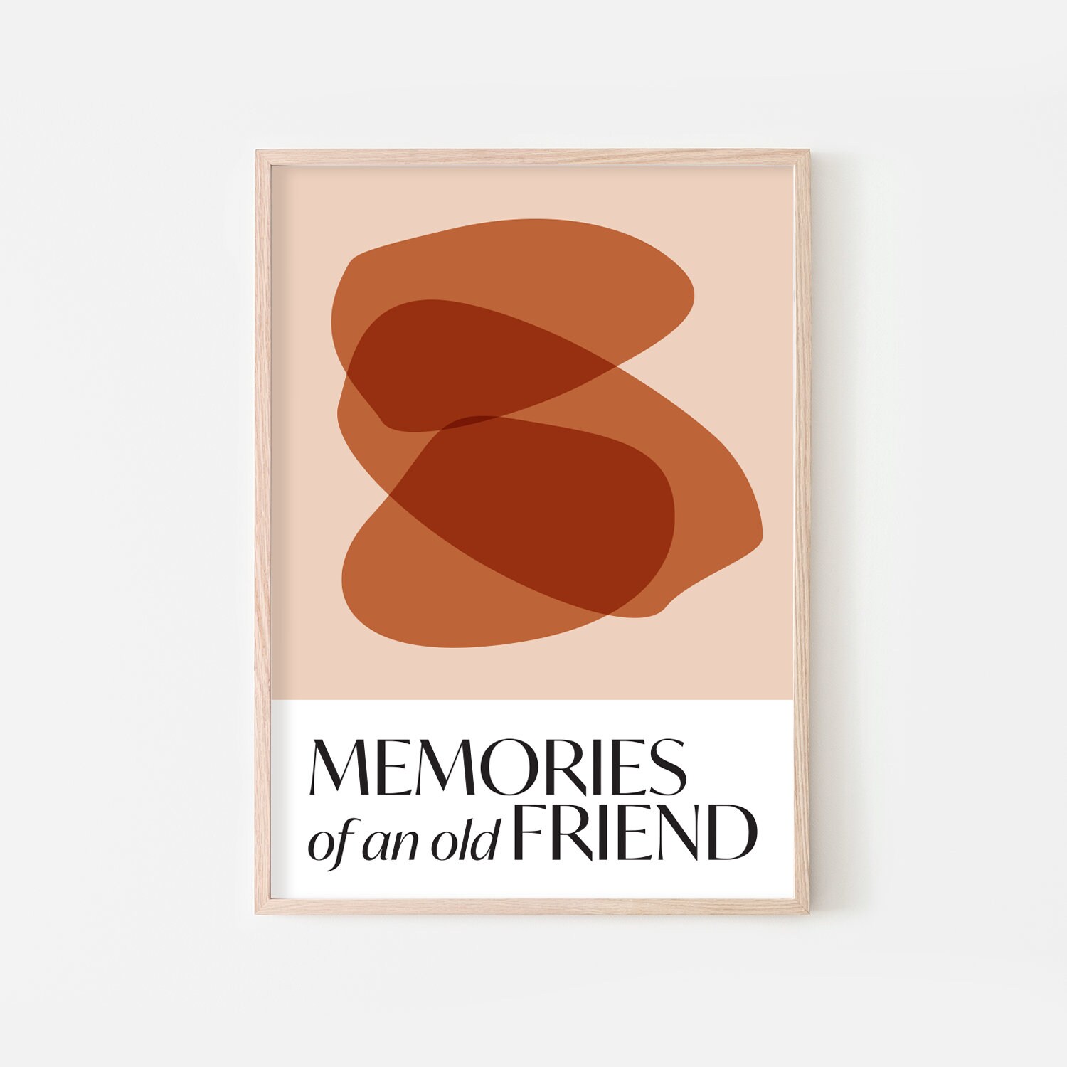 Memories of an old friend printable abstract art Blush pink | Etsy