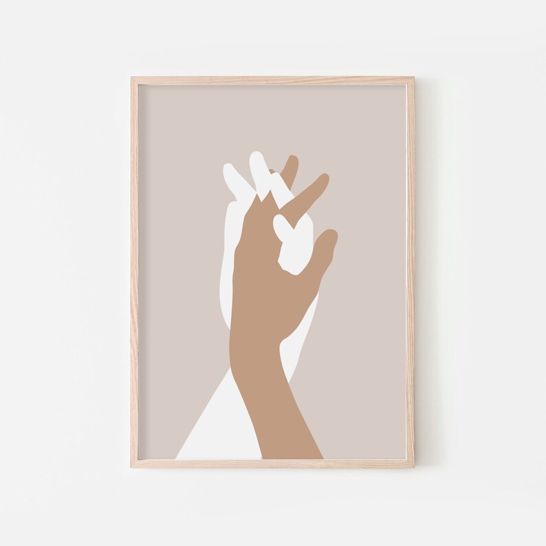 Holding hands printable wall art Minimalist art Hand | Etsy