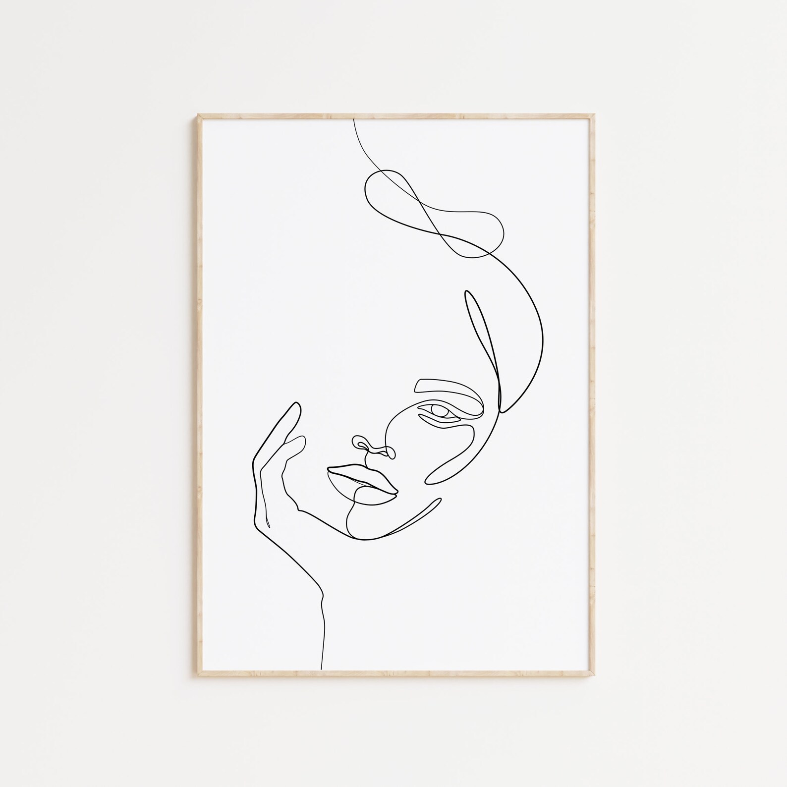 Single Line Art Woman Face Line Drawing Abstract Face Art - Etsy