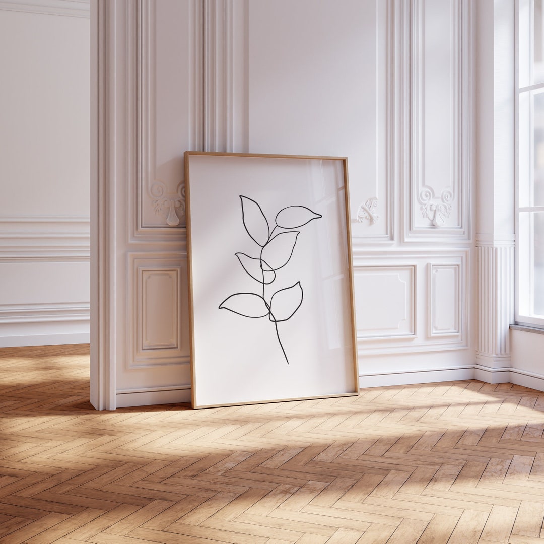 Printable Botanical Poster, Botanical Line Drawing, Minimalist Art ...