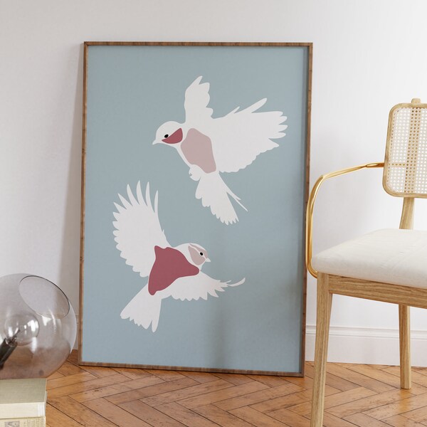 Two Birds Print - Etsy