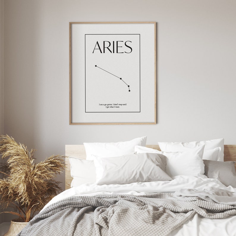 Aries Zodiac Sign Printable Poster Astrology Poster Aries - Etsy