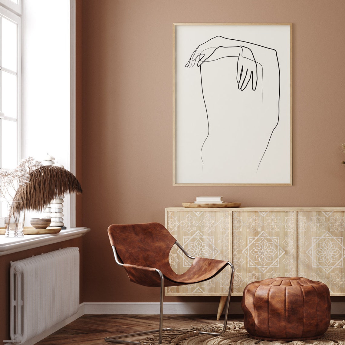 Printable Hands Wall Art Abstract Female Hands Line Drawing | Etsy