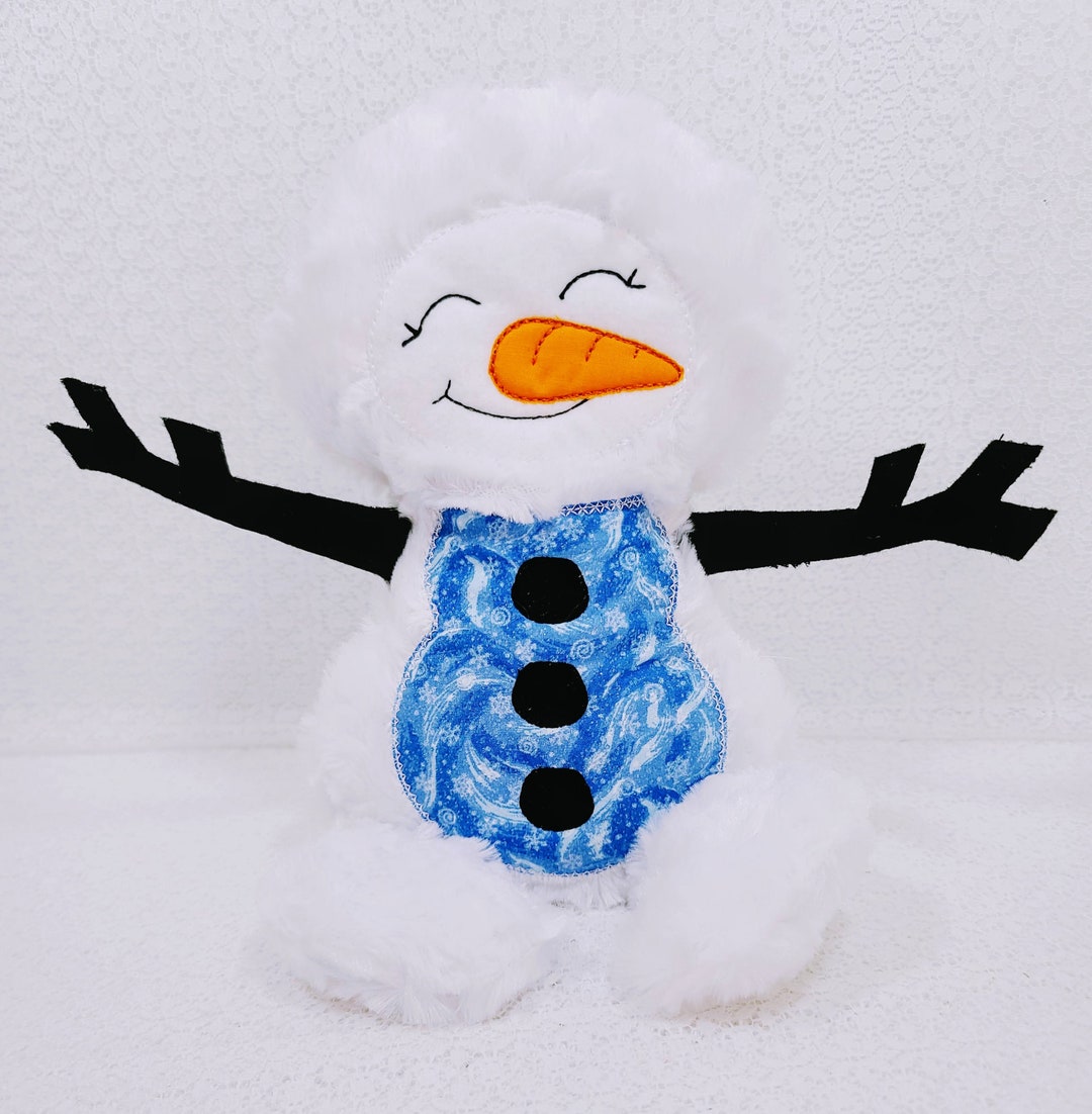 Swirly Fur Snowmany, Soft Furry Snowman, Stuffed Snowman, Softie ...