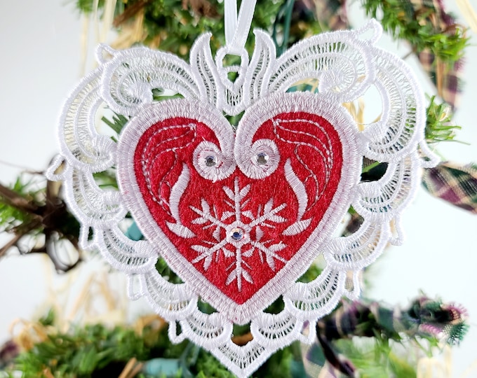 Handmade Felt Hearts Christmas Tree Toppers Valentines - Etsy