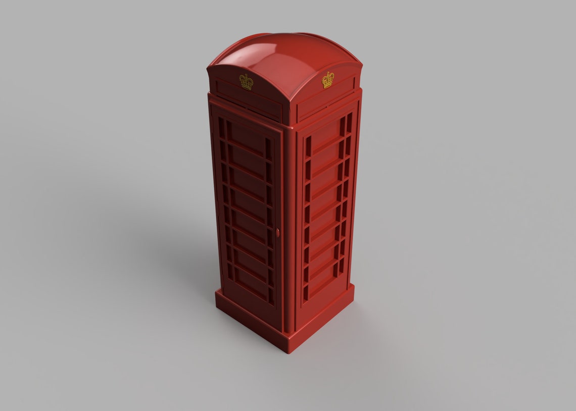 UK Red Telephone Box 3D Digital File - Etsy