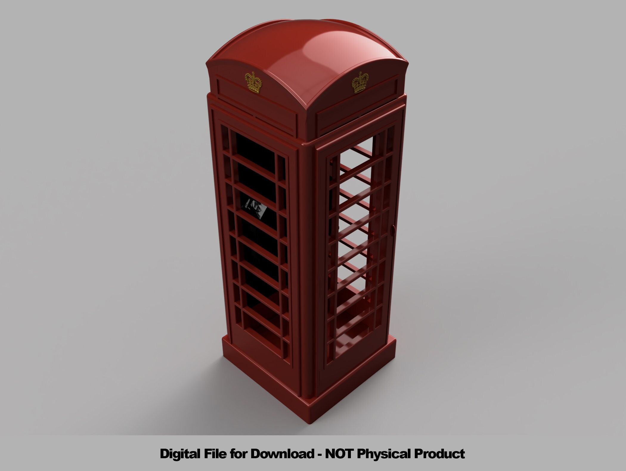 UK Red Telephone Box 3D Digital File - Etsy