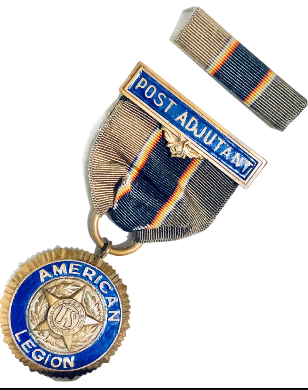 The American Legion Post Adjutant 1910 Silk Badge and Whitehead & Hoag ...