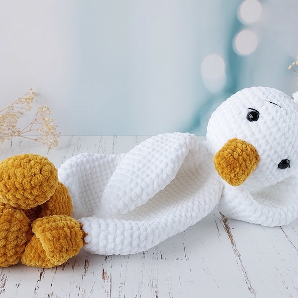 Mallard Duck Snuggler Lovey Security Blanket Crochet Amigurumi - Etsy