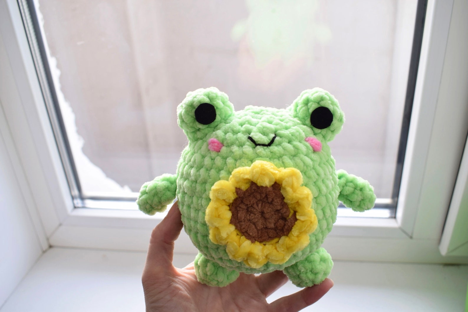 Crochet Frog Pattern Plush Frog Crochet Pattern Sunflower - Etsy