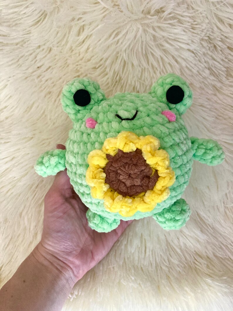 Crochet Frog Pattern Plush Frog Crochet Pattern Sunflower - Etsy