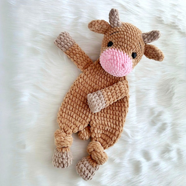 Highland Cow Lovey Snuggly Crochet Pattern - Etsy