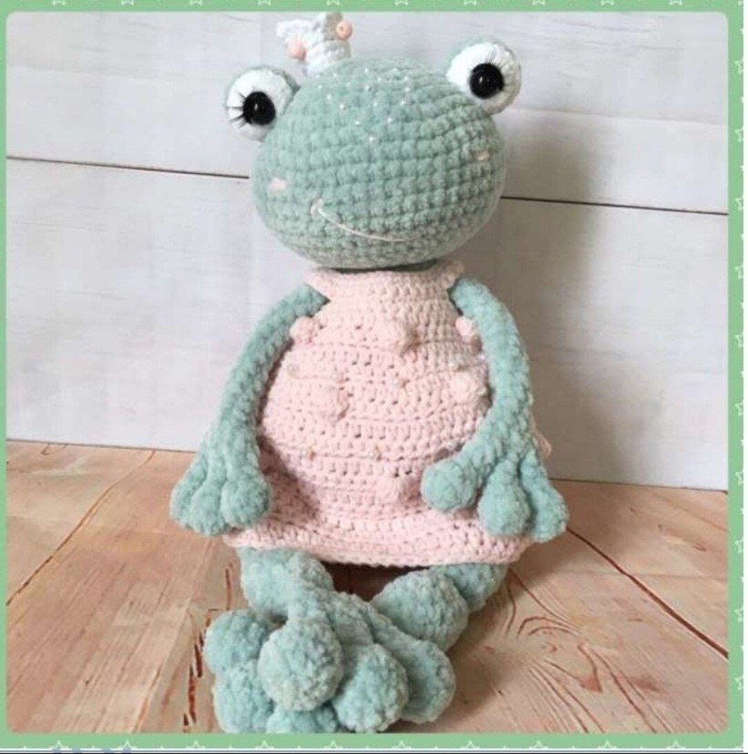 Crochet Plush Frog Pattern PDF Pattern for Toy Amigurumi Christmas Gift ...
