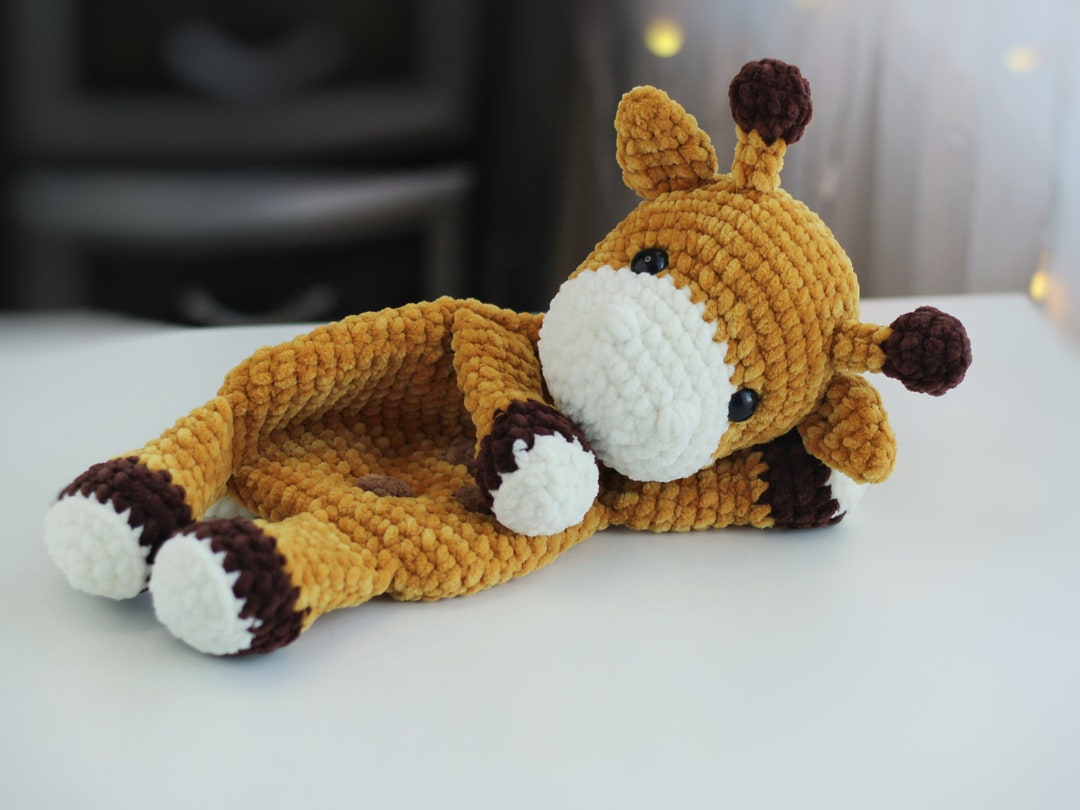 Giraffe Lovey Crochet Pattern, Amigurumi Giraffe Security Blanket ...