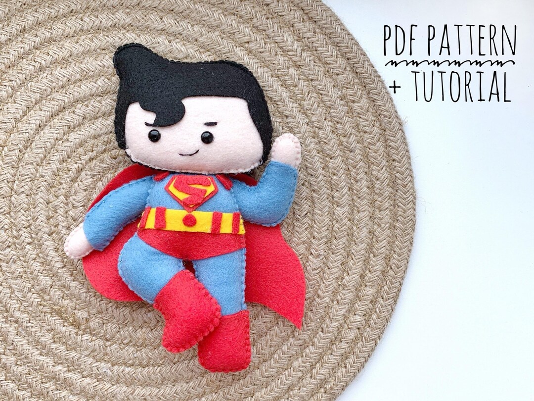 Superman PDF Pattern Superman Dolls Tutorial DIY Superheroes Dolls ...