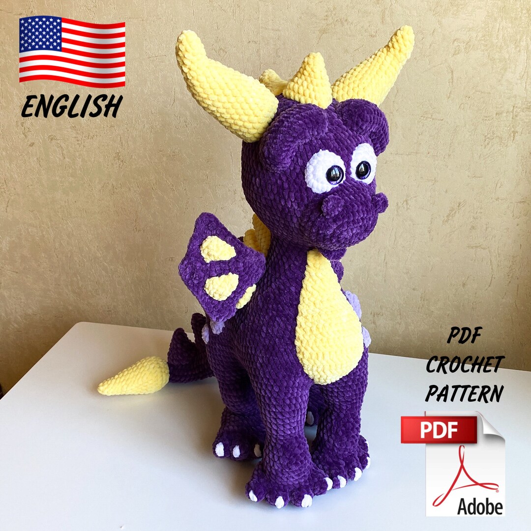 Crochet Pattern the Dragon/ Funny Plush Dragon/ Crochet Design PDF ...