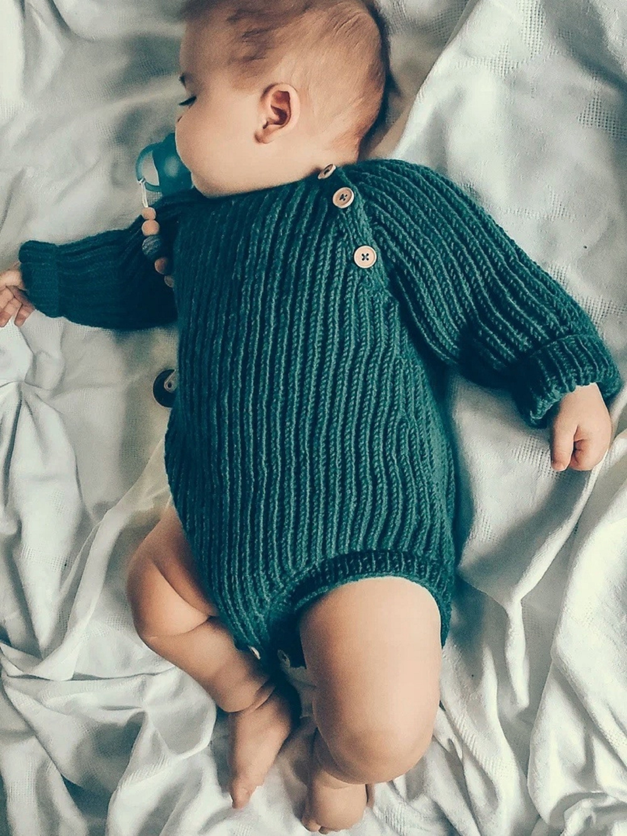 Knitting Pattern Baby Cozy Romper PDF Knit Pattern Bodysuit - Etsy ...