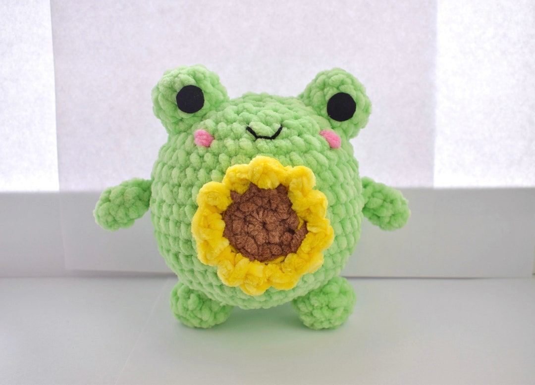 Crochet Frog Pattern Plush Frog Crochet Pattern Sunflower Amigurumi ...