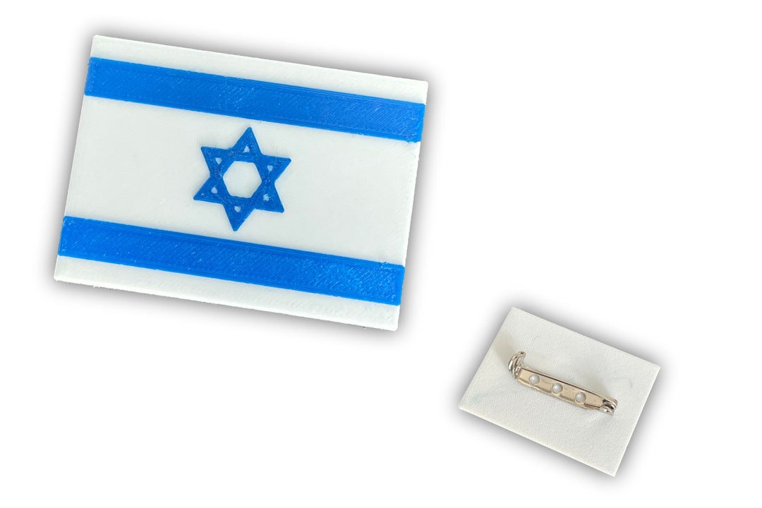 Israel Flag Pin With Lock Bar, Made in USA - Etsy