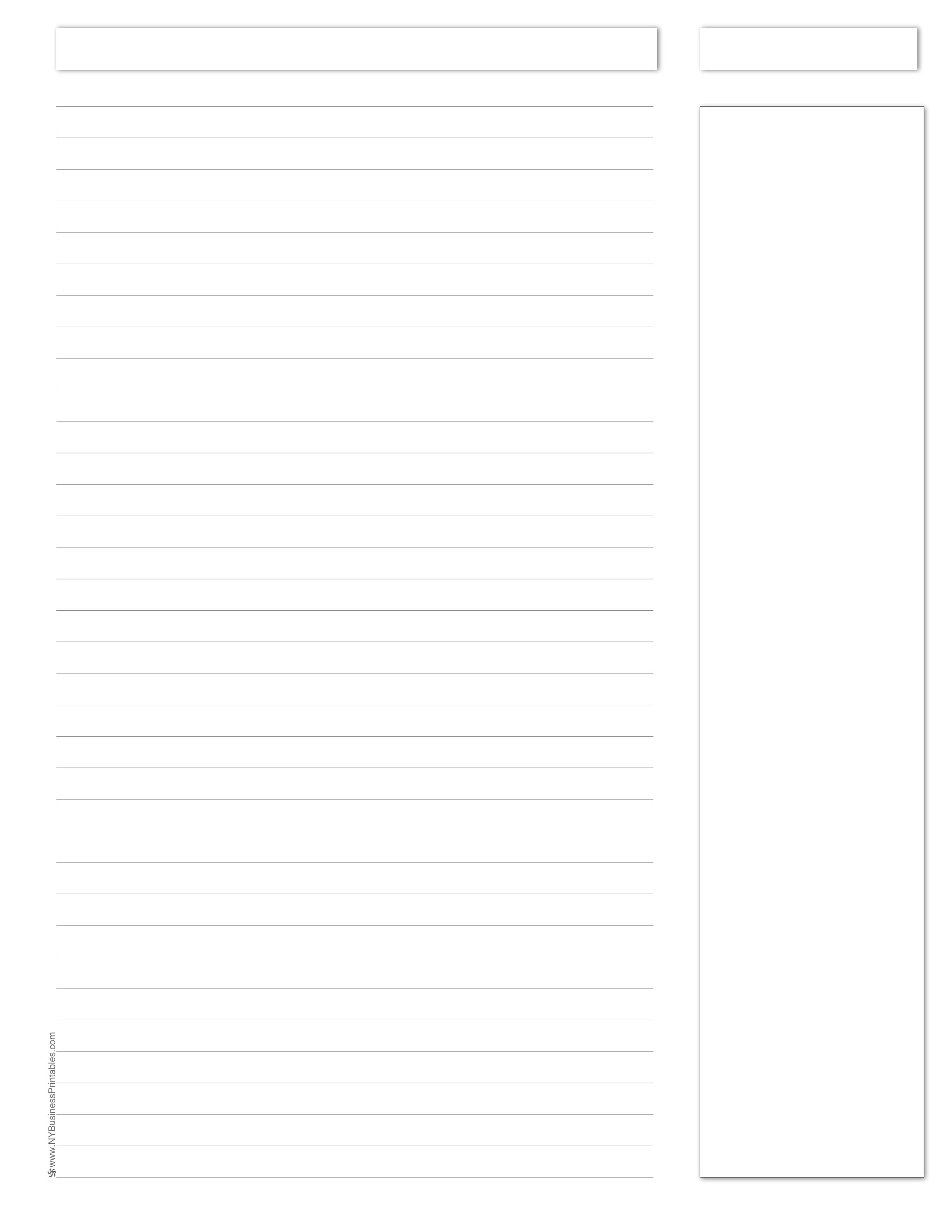 Annotation Note Printable, Letter, College Ruled, Annotation Block ...