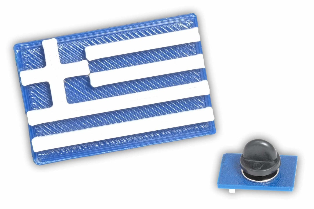 Greek Flag Lapel Charm Pin With Rubber Backing, Celebrate Greek ...
