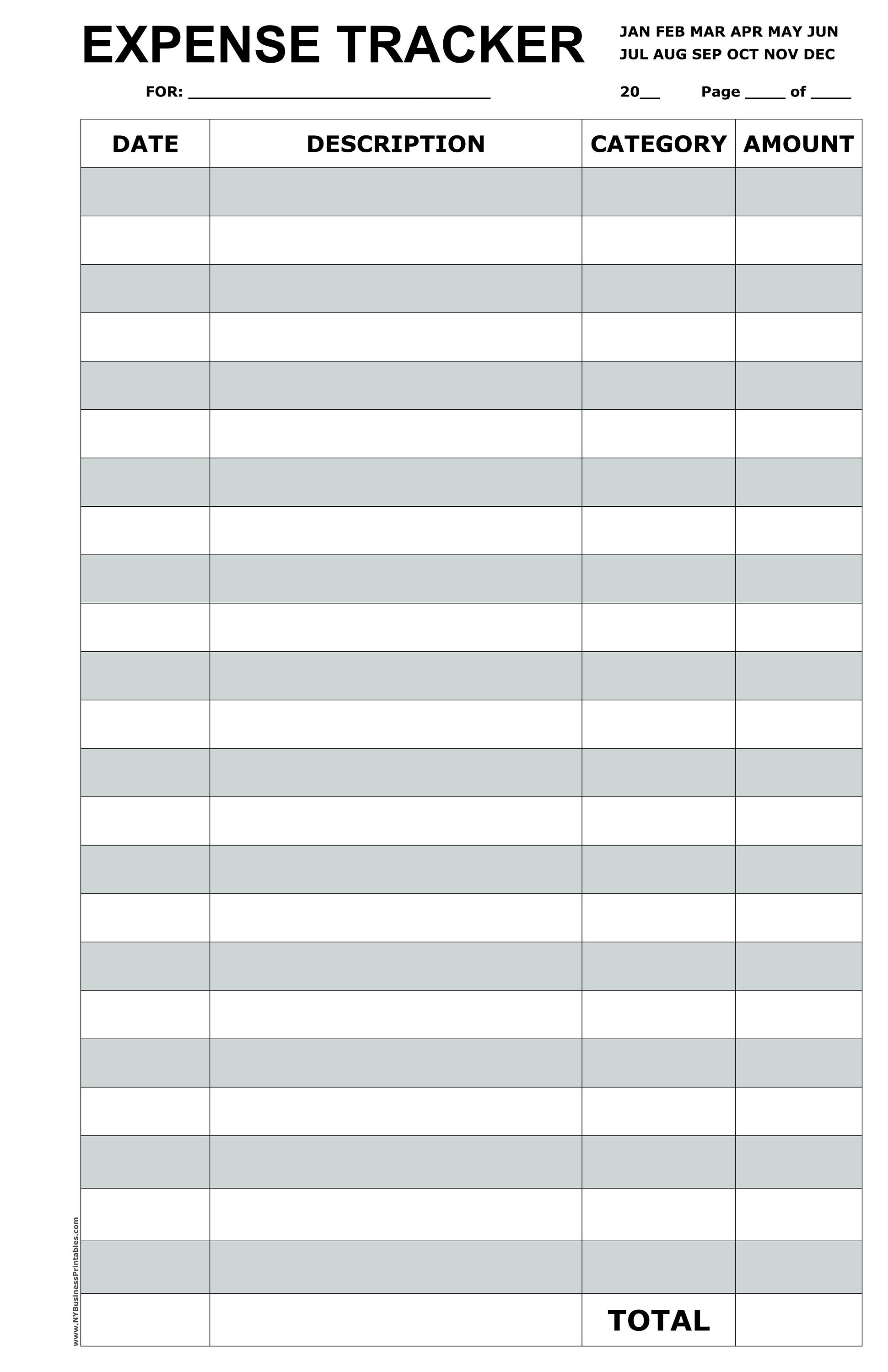 Expense Tracker V2 Printable, Half Letter, Track Money by Date ...
