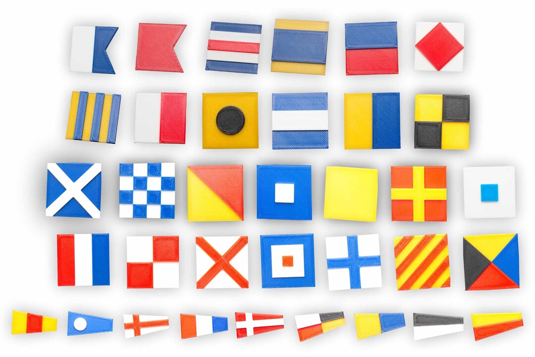 36pc Polymer ICS Signal Flag Set, A-Z & 0-9, Ideal for Boat and Yacht ...