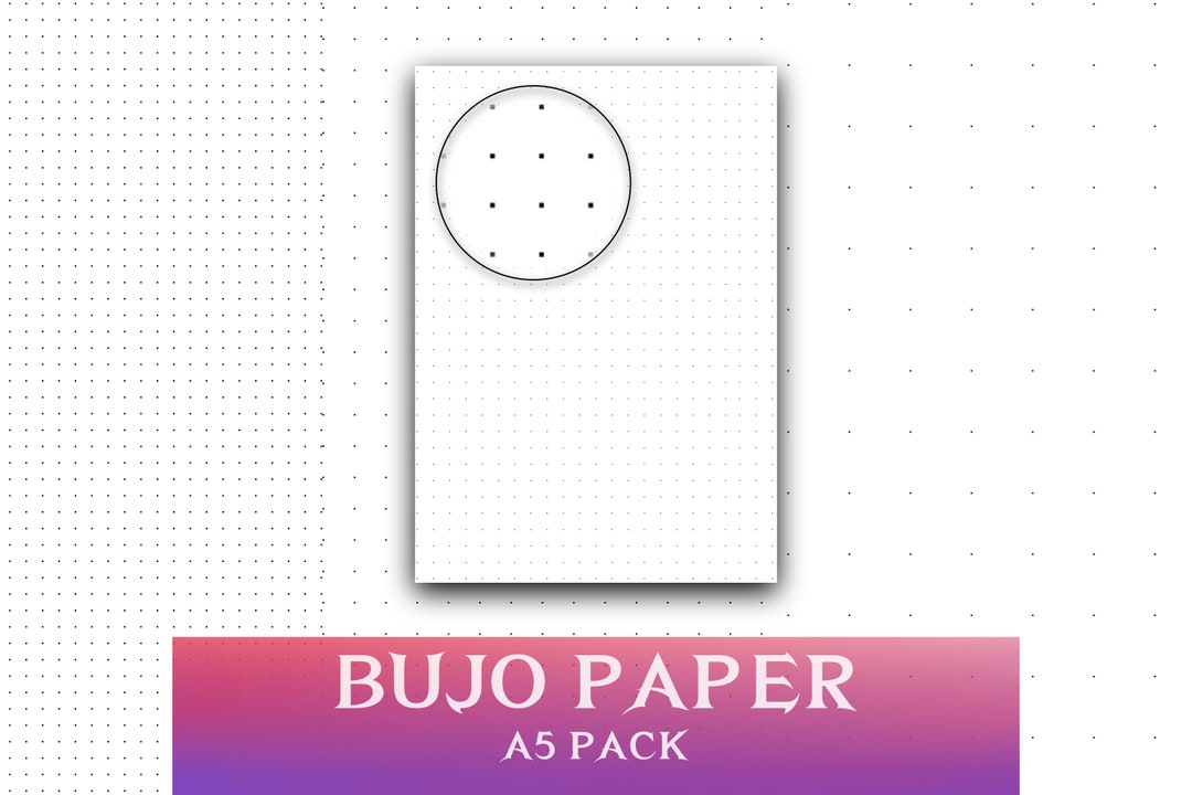 Bullet Journal Printable, A5 BUJO Insert, 3 Spacing Options, To-do List ...