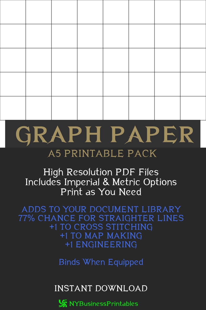A5 Graph Paper Printable Pack Coordinate & Engineer Paper - Etsy