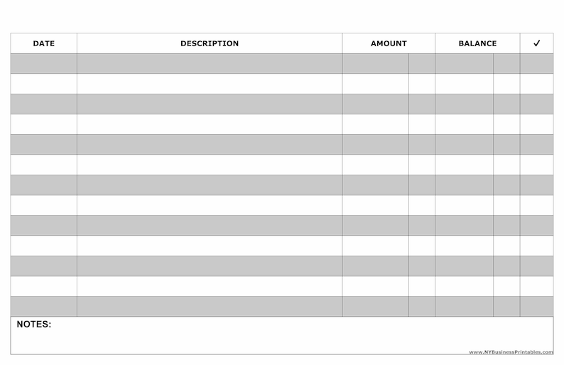 Personal Check Register Printable Half Letter Landscape - Etsy Australia