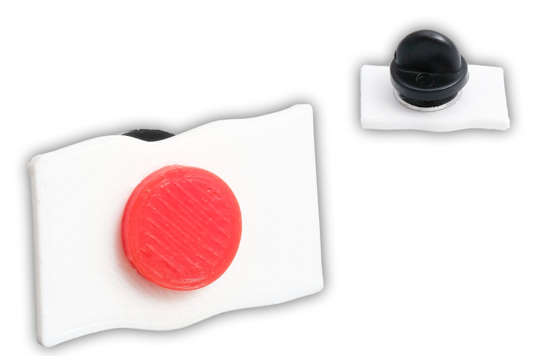 Japan Flag Lapel Pin, Rubber Backing, Show Your Pride, Made in USA ...