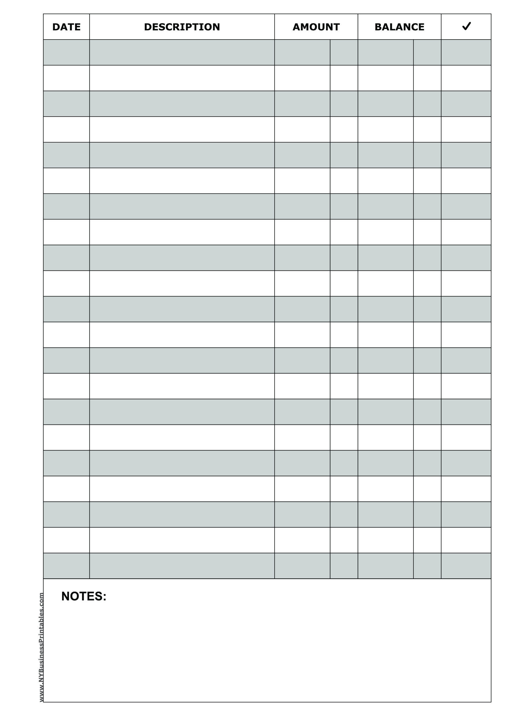 A5 Personal Check Register Printable, Portrait, Budgeting Tool, Track ...