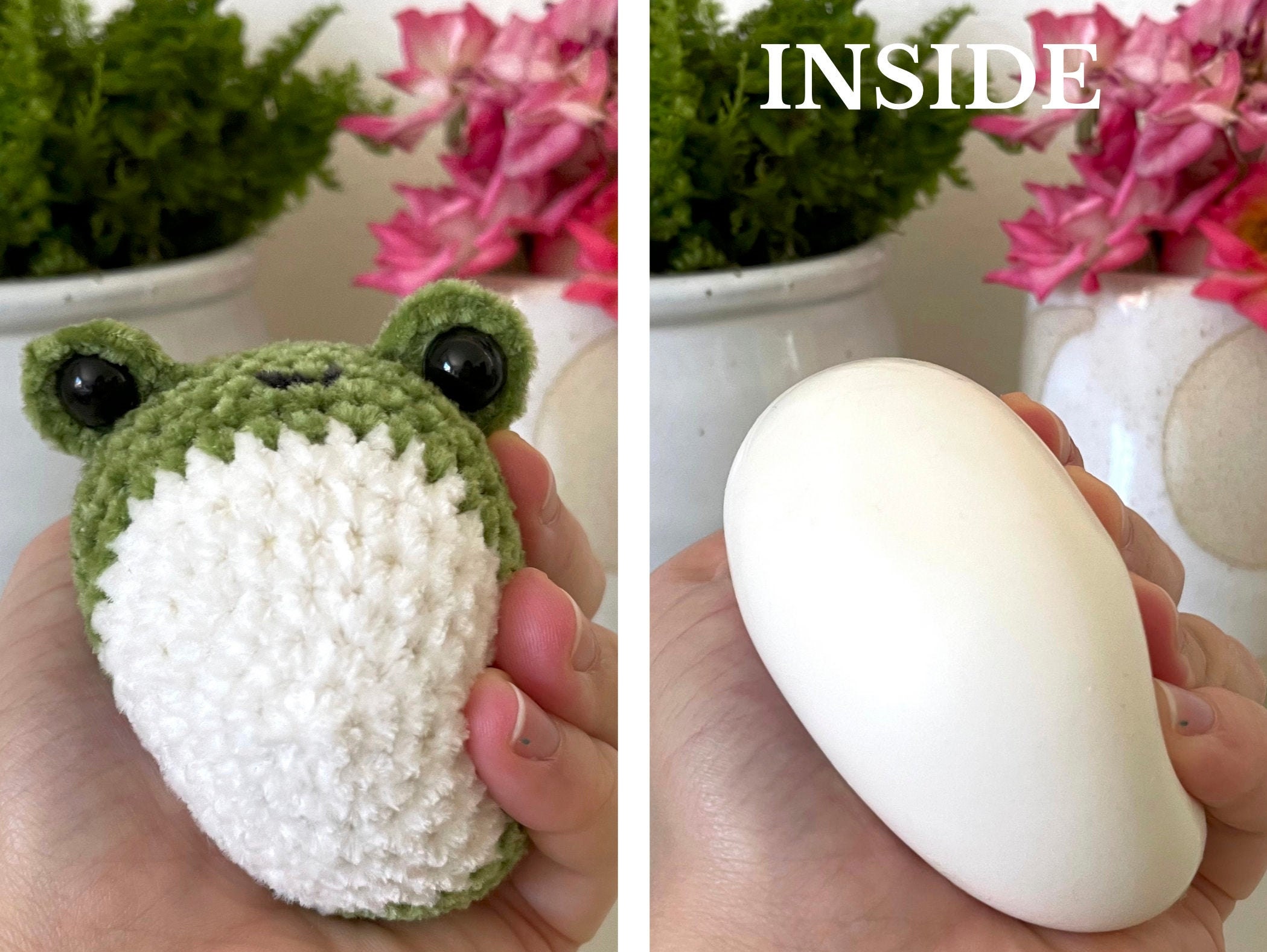 Crochet Frog | Frog Plushie | Frog Stress Ball | Worry Pet | Soft ...