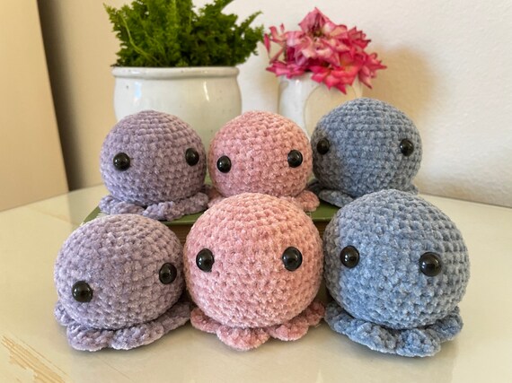 Octopus Stress Ball Crochet Octopus Worry Pet Soft - Etsy